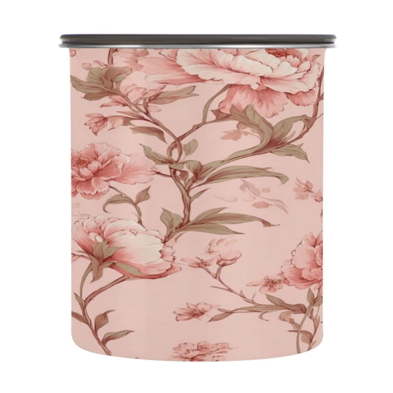 900ml Stainless Steel Food Storage Containers Pink Flowers Airtight ...
