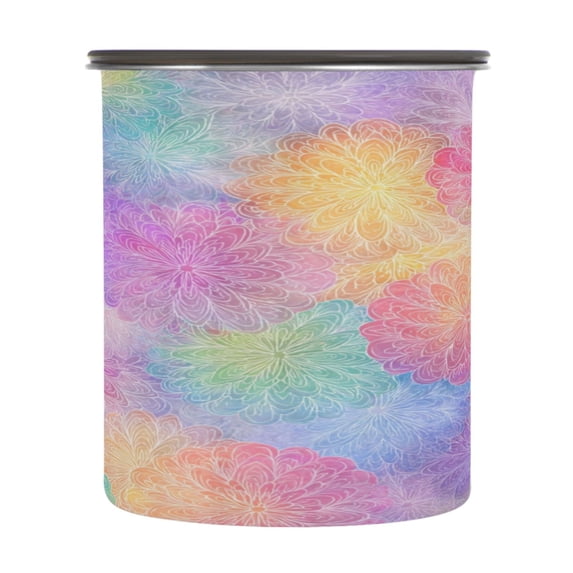900ml Stainless Steel Food Storage Containers Rainbow Flower Pattern ...