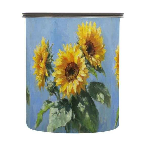 900ml Stainless Steel Food Storage Containers Sunflowers Painting ...