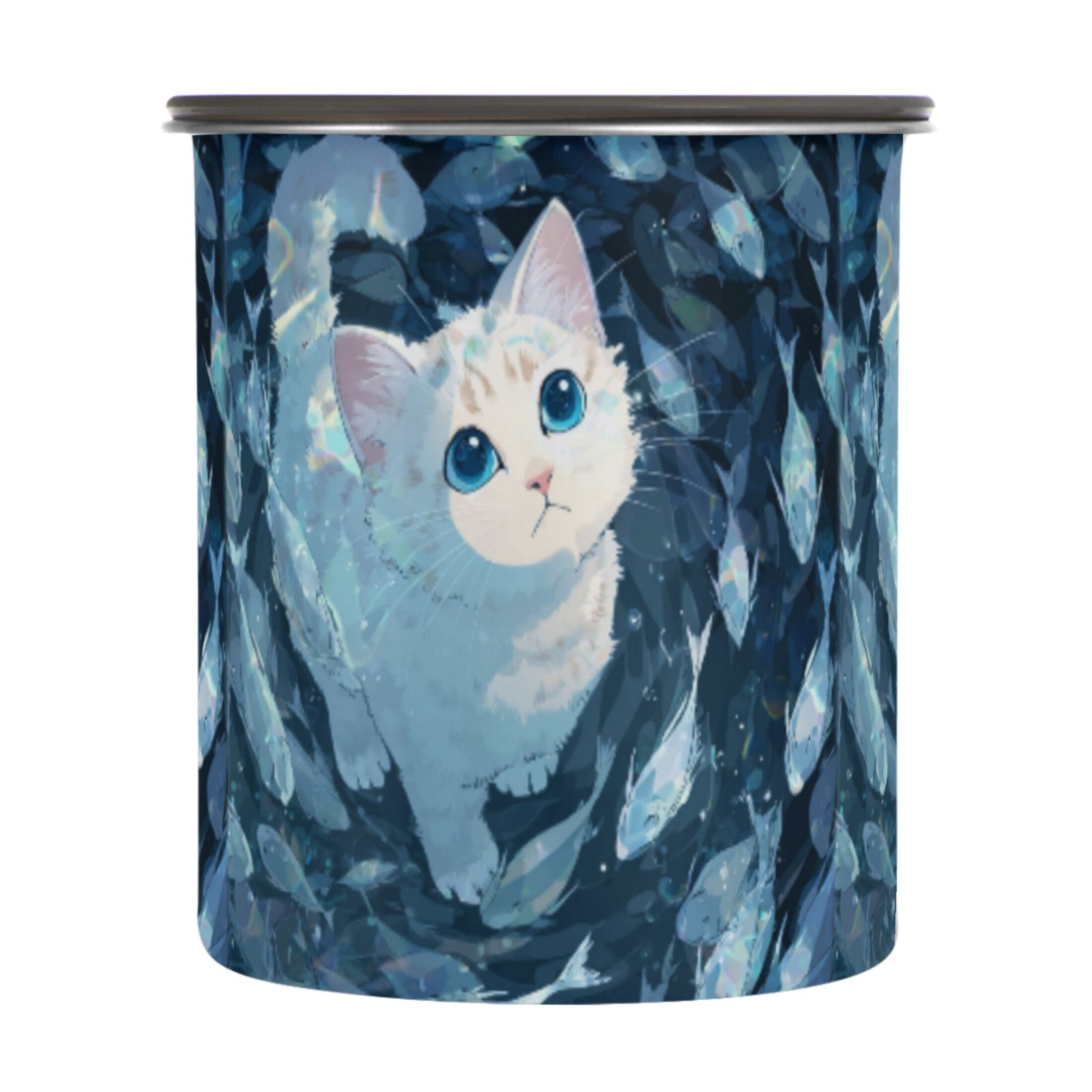 900ml Stainless Steel Food Storage Containers Swirl Fish and Cat ...