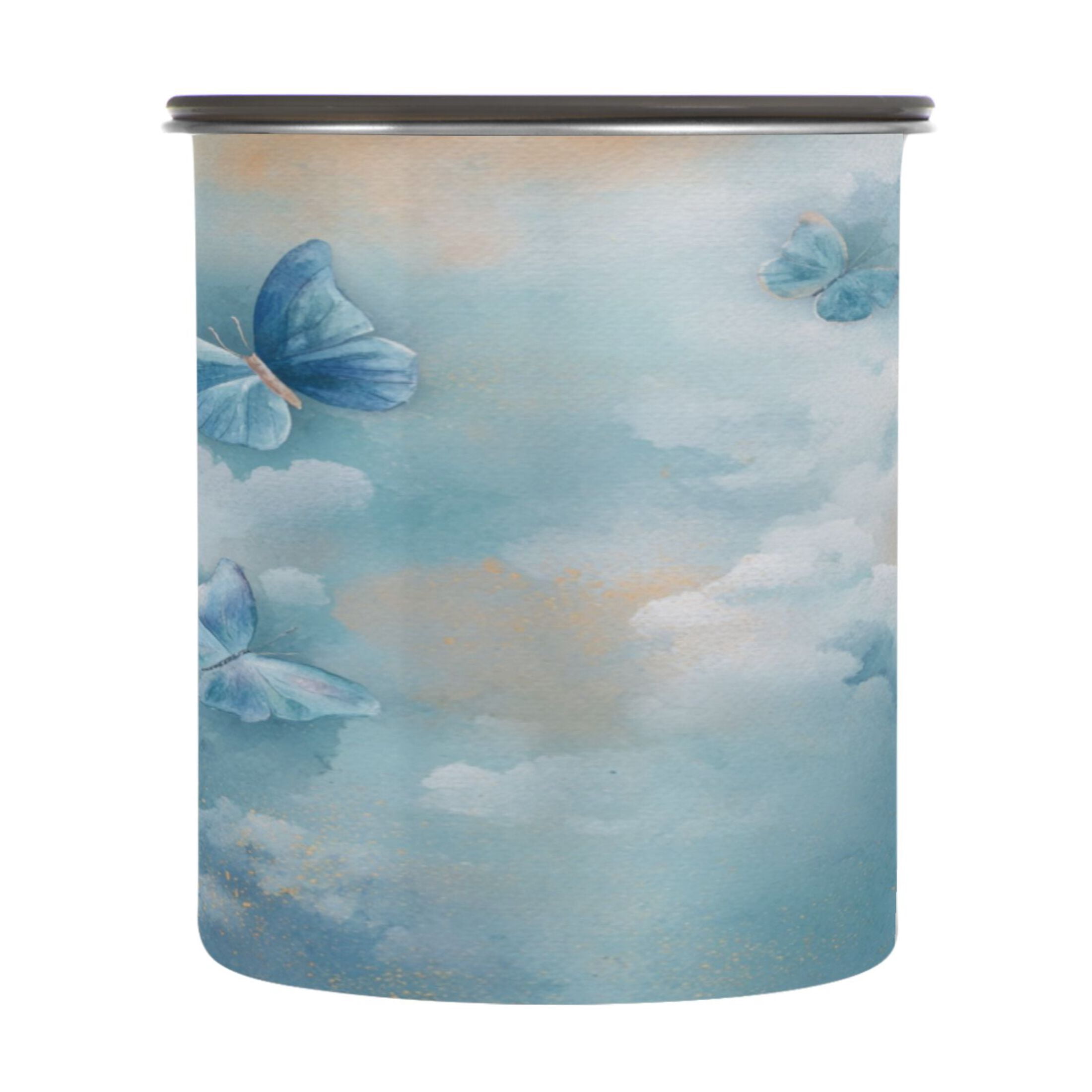900ml Stainless Steel Food Storage Containers Watercolor Blue ...
