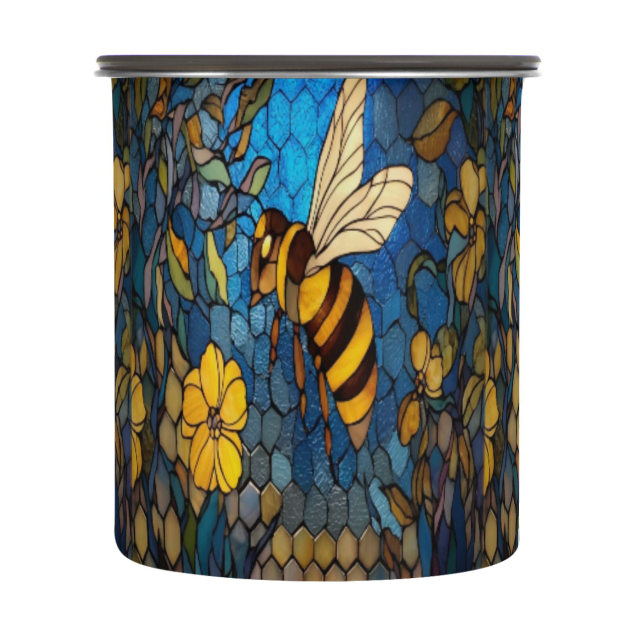 900ml Stainless Steel Food Storage Containers Yellow Flowers and Bee ...