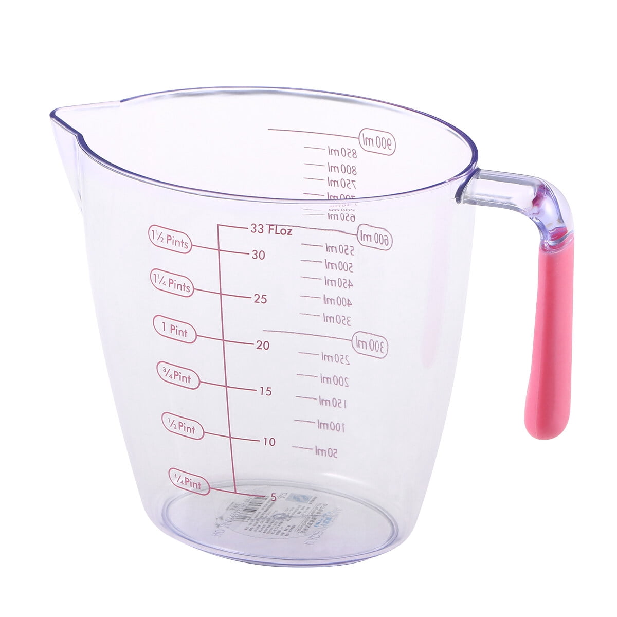IMIKEYA 900ml Multi Colored Transparent Plastic Measuring Cup for ...