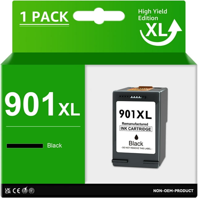 901 901xl 901 XL Black Ink Cartridge Replacement for HP 901 Black Ink ...