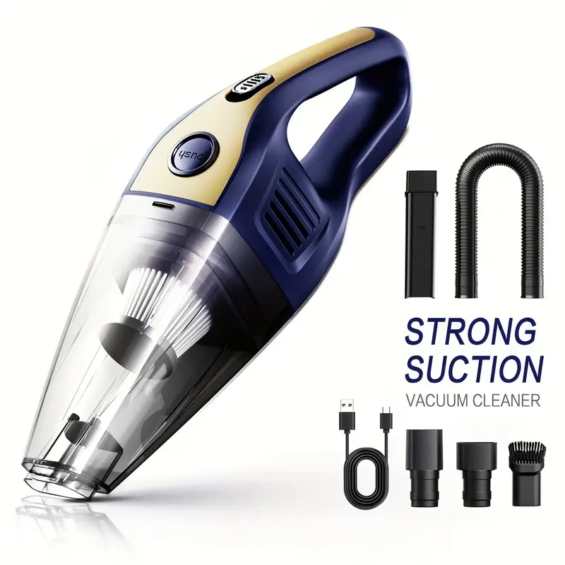 901-Blue+Yellow-Cordless Vacuum Cleaner Portable Vacuum Cleaner ...