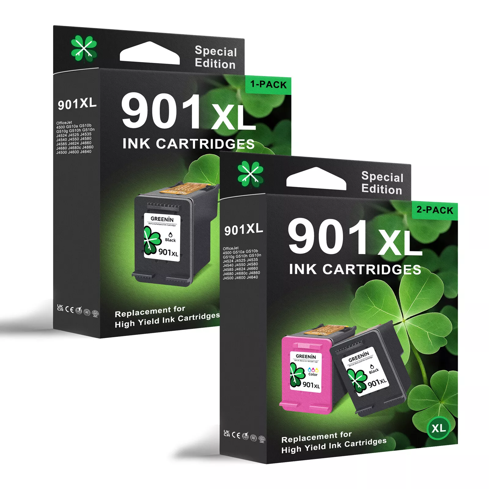 901 Ink Cartridge Compatible for 901 901XL Compatible for Officejet ...