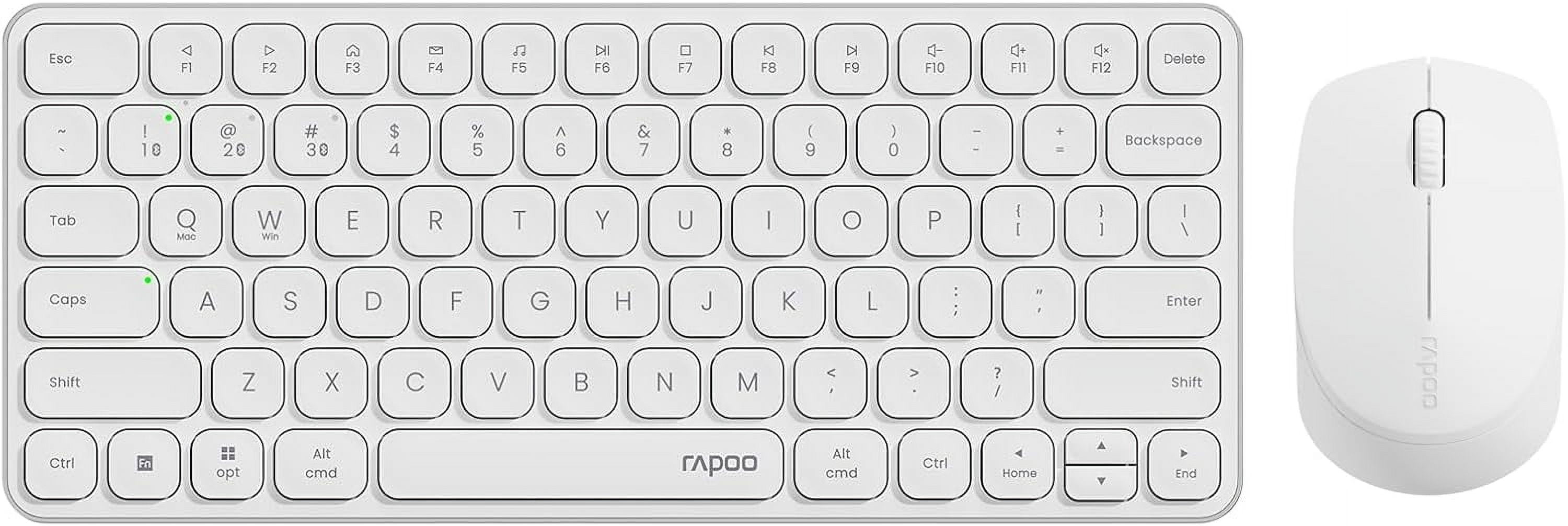 9010M Multi-Device Keyboard and Mouse Combo, 2.4GHz/Bluetooth 5.0/4.0 ...