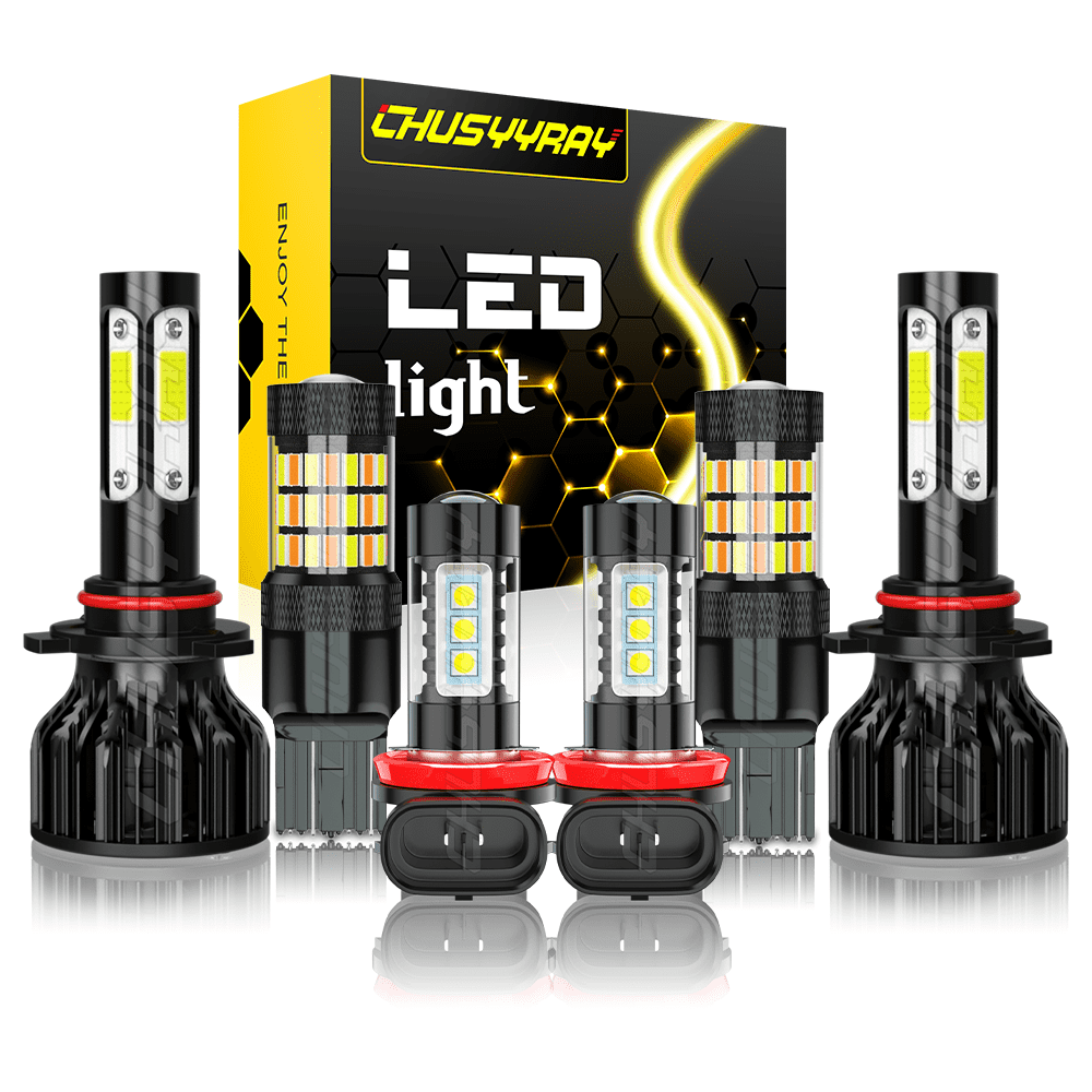 9012/HIR2 LED Headlight+7443 Daytime Running Light Bulb+H11/H8 Fog ...