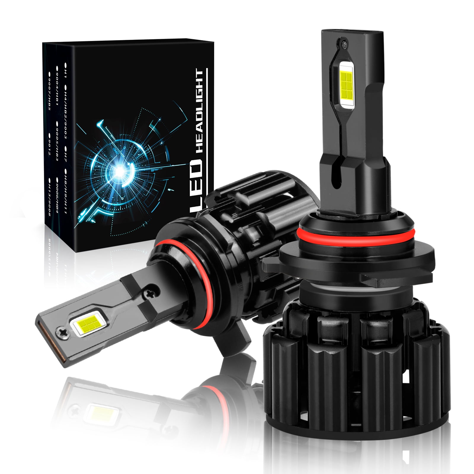 9012 HIR2 LED Headlight Bulb,60W 14000 Lumens, 400% Brighter, 6000K ...