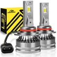 9012 LED Headlight Bulb HIR2 LED High&Low Beam, 6500K Cool White Super ...
