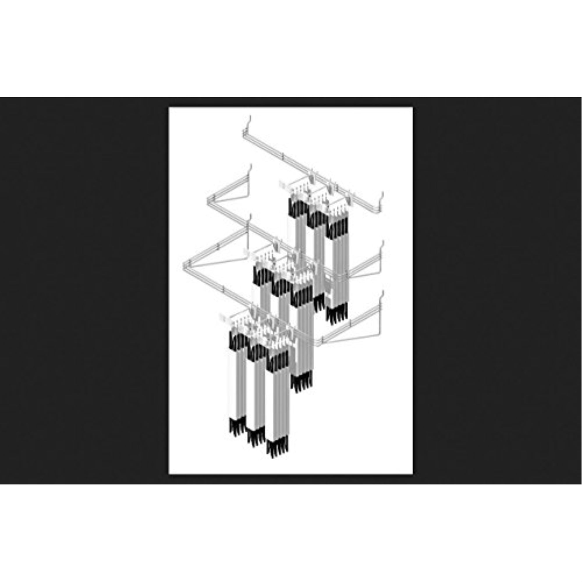 9013418 WATERFALL RACK 5"" X 48"" Southern Imperial 1.25 in. H X 5 in ...