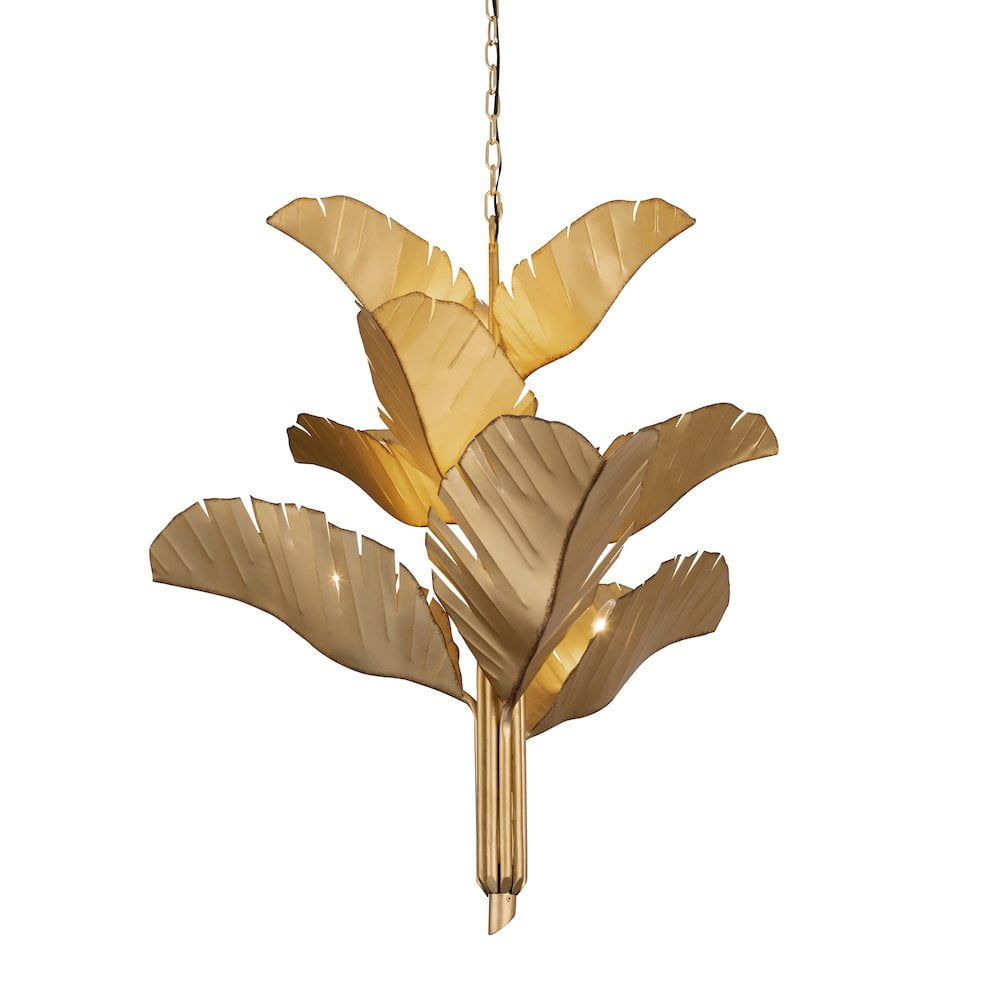 Varaluz Banana Leaf 9-Lt Chandelier - Gold - Walmart.com