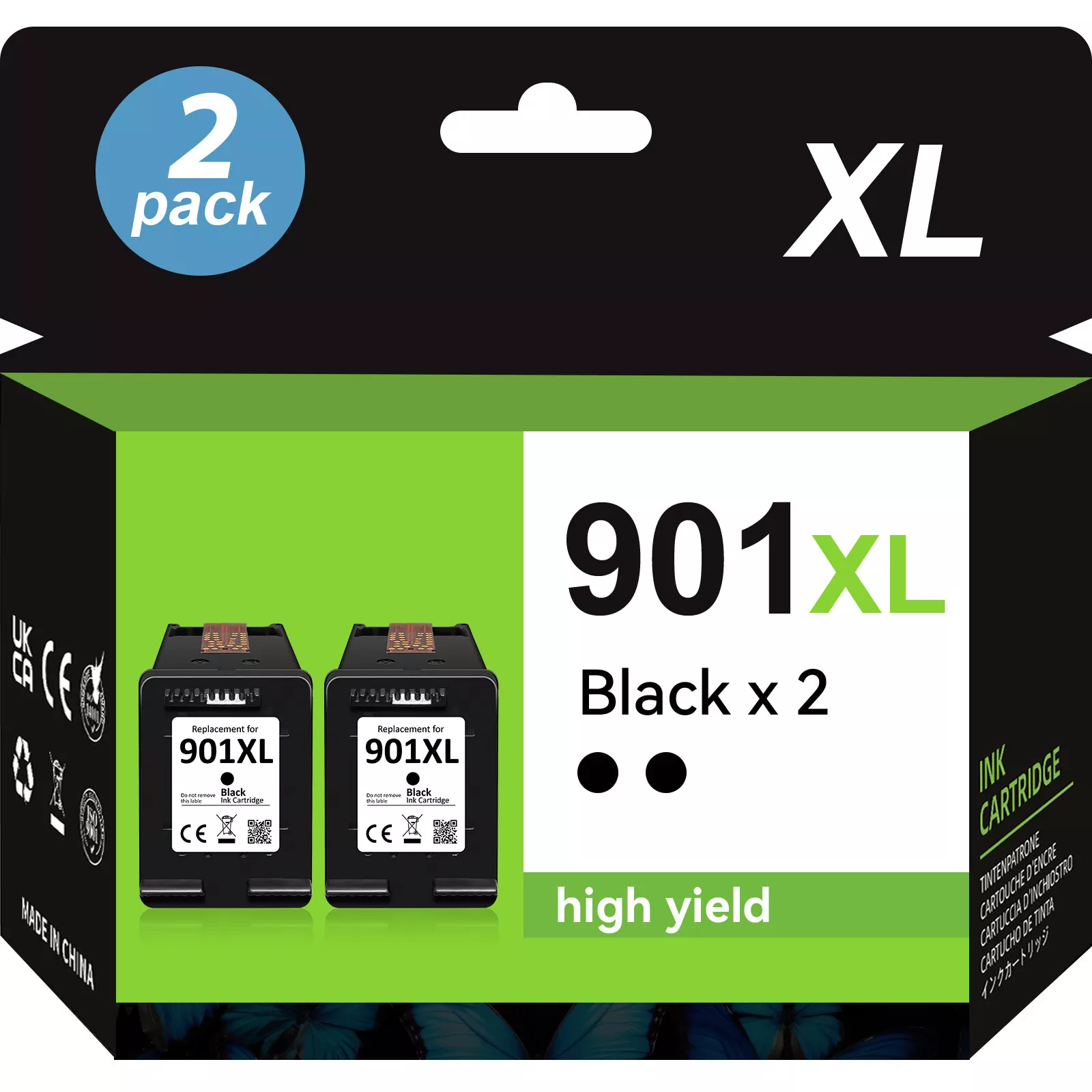Palm Tree 901XL Ink Cartridge Black Replacement, High Yield, Compatible ...
