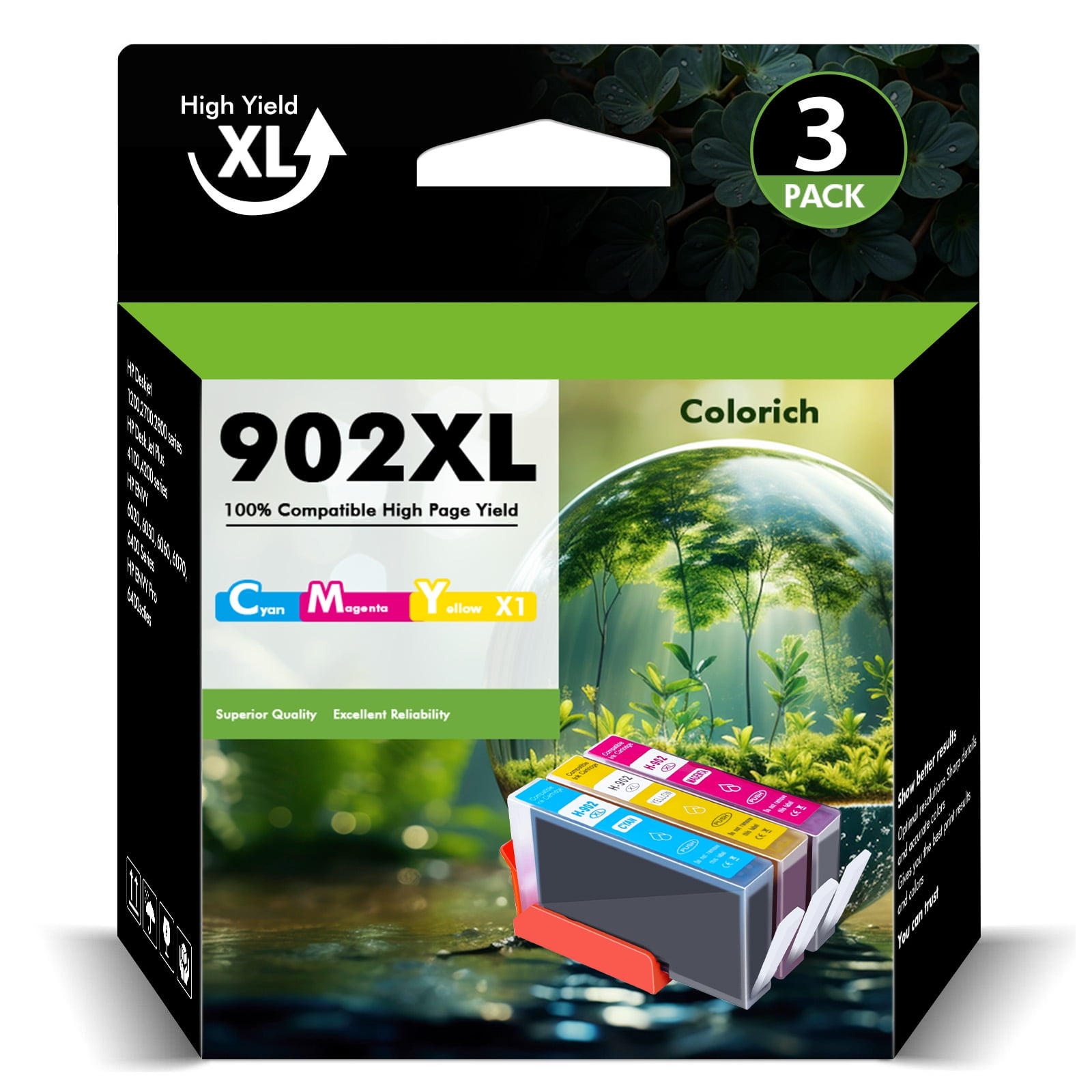 902 902 XL Ink Cartridges Compatible for HP 902XL 902 Ink Combo Pack for OfficeJet 6970 6978 ...