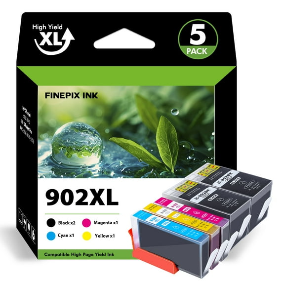 902 902XL Ink Cartridge Compatible for HP 902XL Printer Ink Combo Pack ...