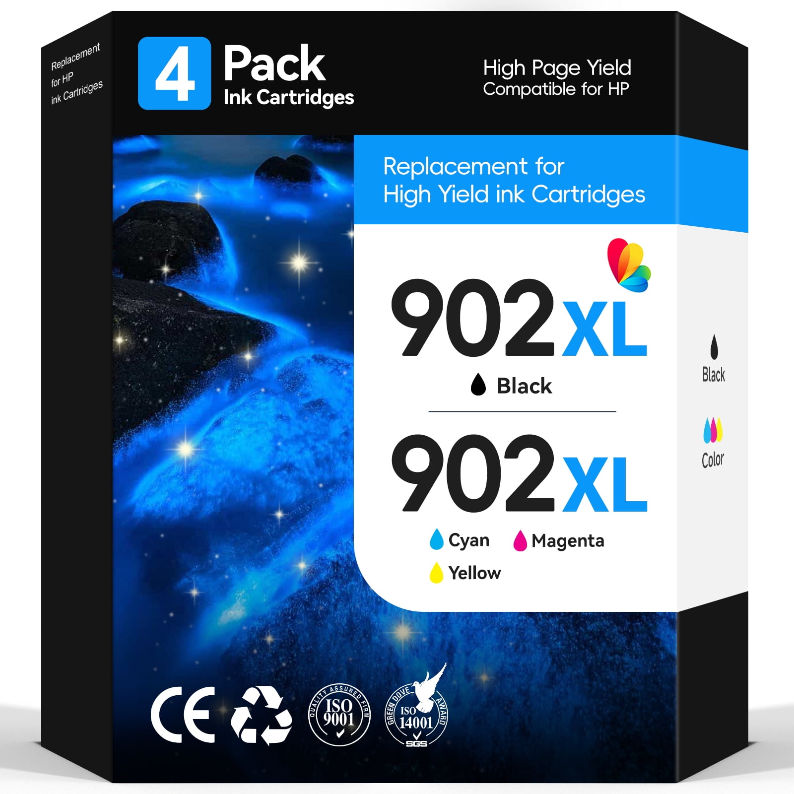902 Ink Cartridges Compatible for HP 902 902XL Ink Cartridges- Black ...