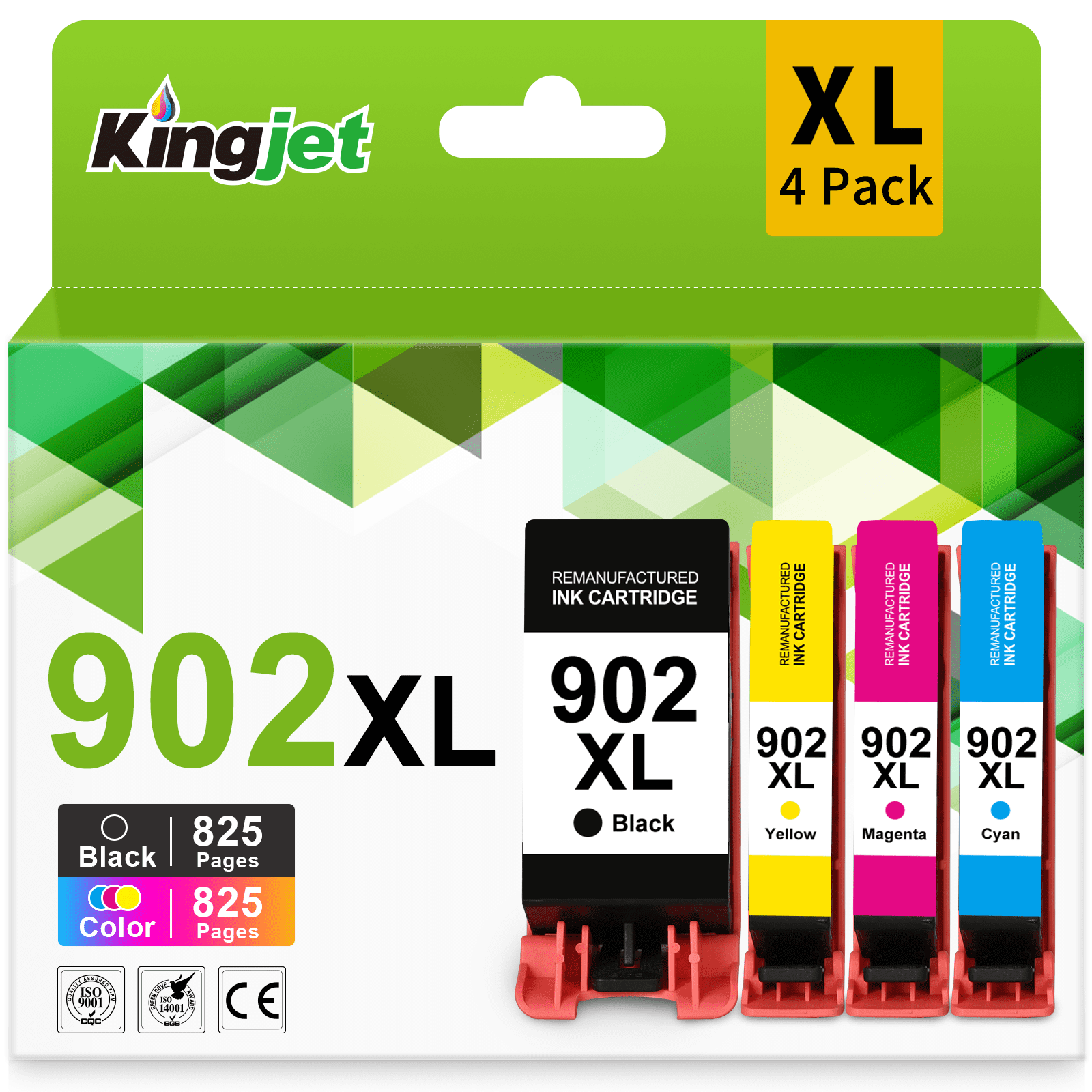 HP 902XL Ink Cartridges Black, Cyan, Magenta & Yellow - 4 Pack ...