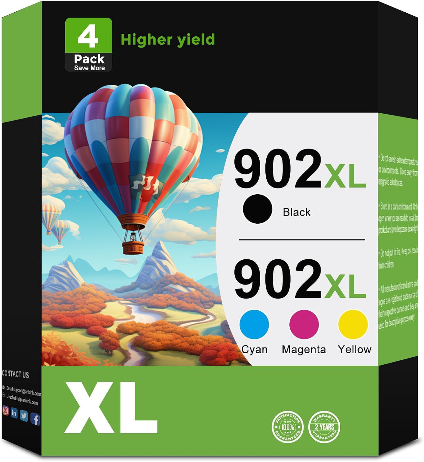 902XL Ink Cartridge for HP 902 XL Ink Cartridges Use with HP Officejet ...
