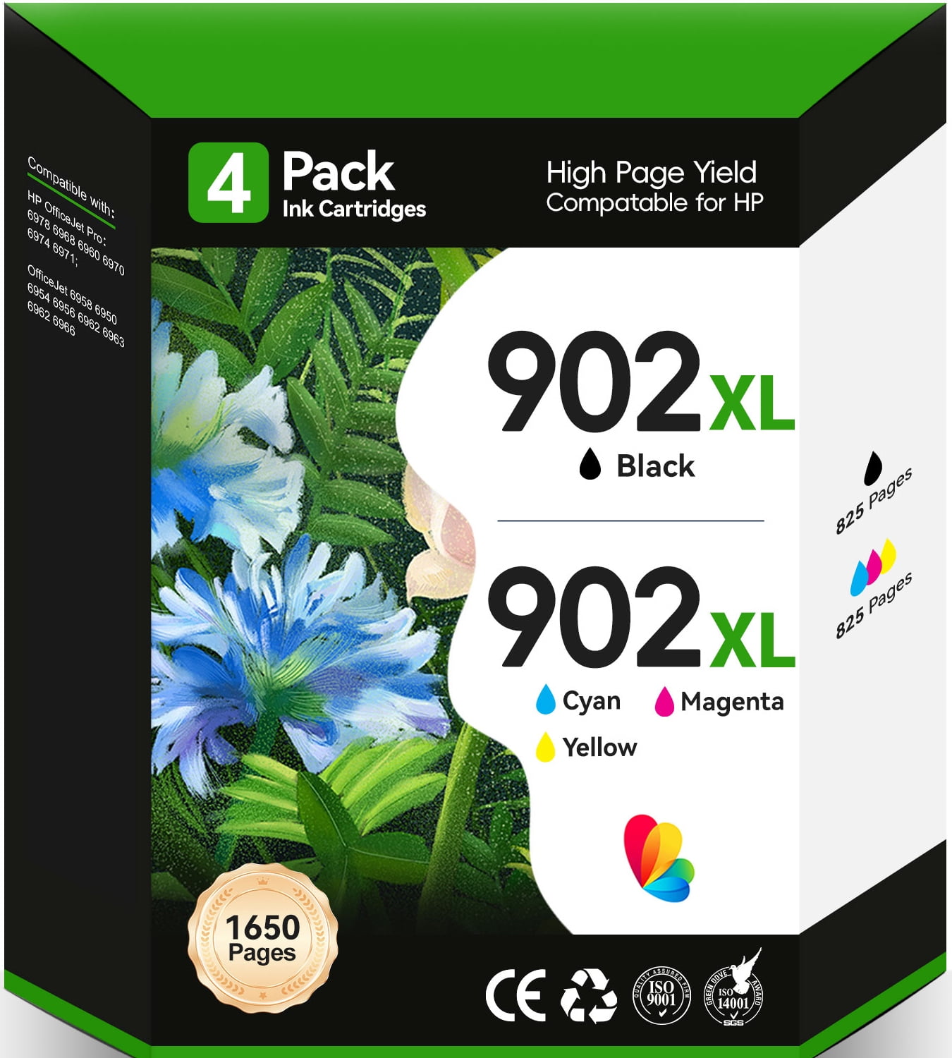 902XL Ink Cartridges for HP Officejet Pro (6978, 6960, 6958, 6970 ...