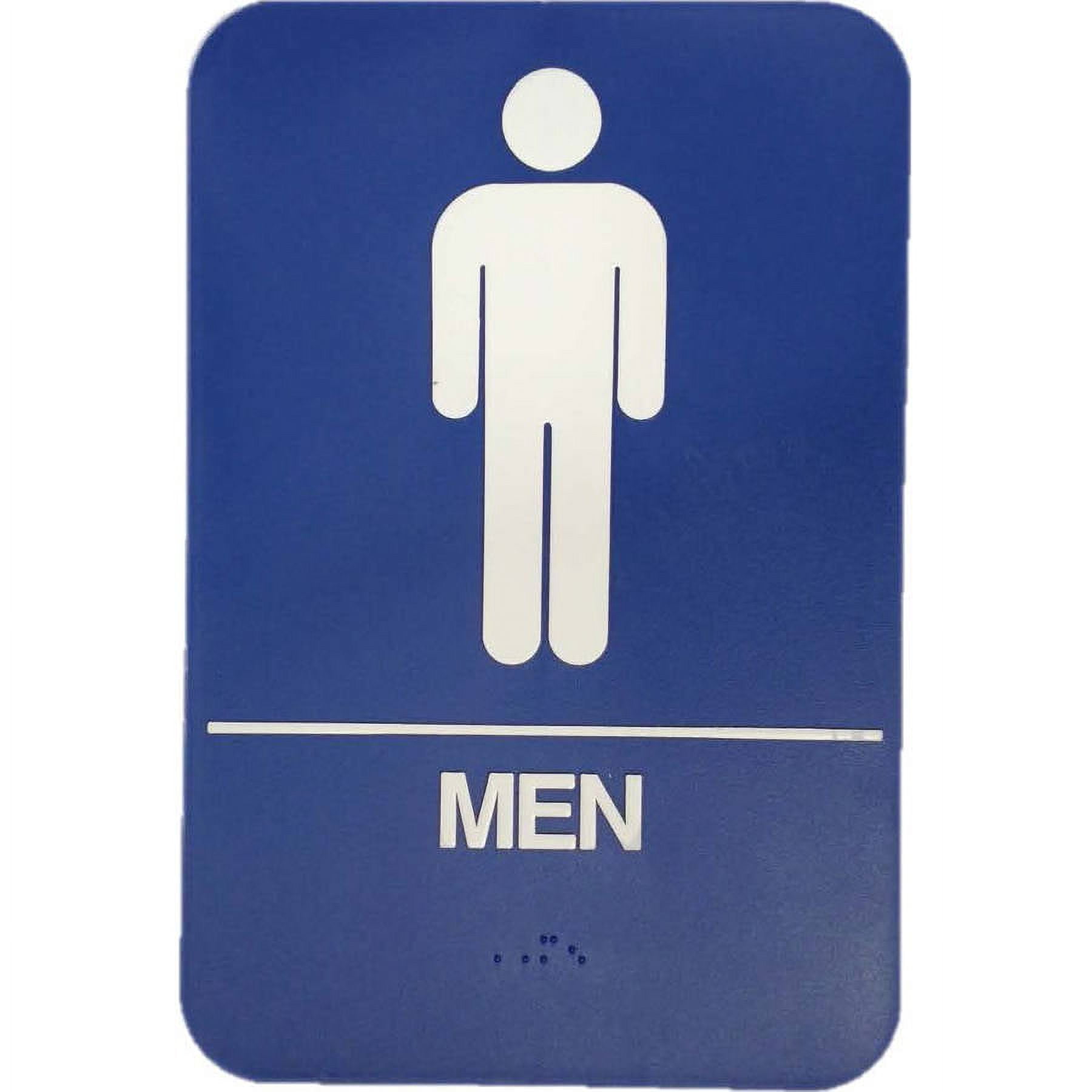 9070-02 Men's Restroom Sign - Blue - Walmart.com