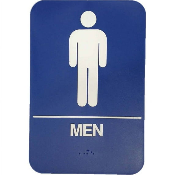 9070-02 Men's Restroom Sign - Blue - Walmart.com