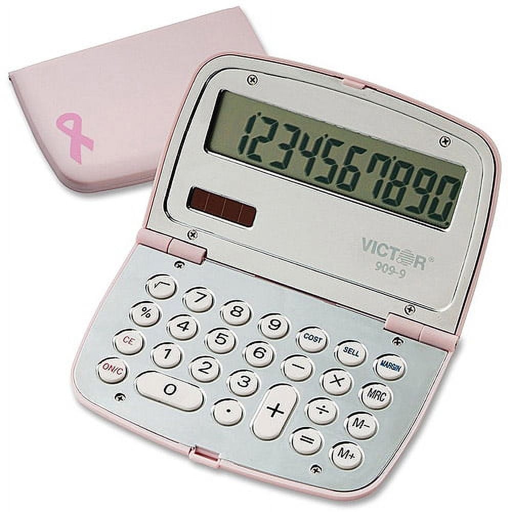 909-9 Limited Edition Pink Compact Calculator, 10-Digit LCD - Walmart.com