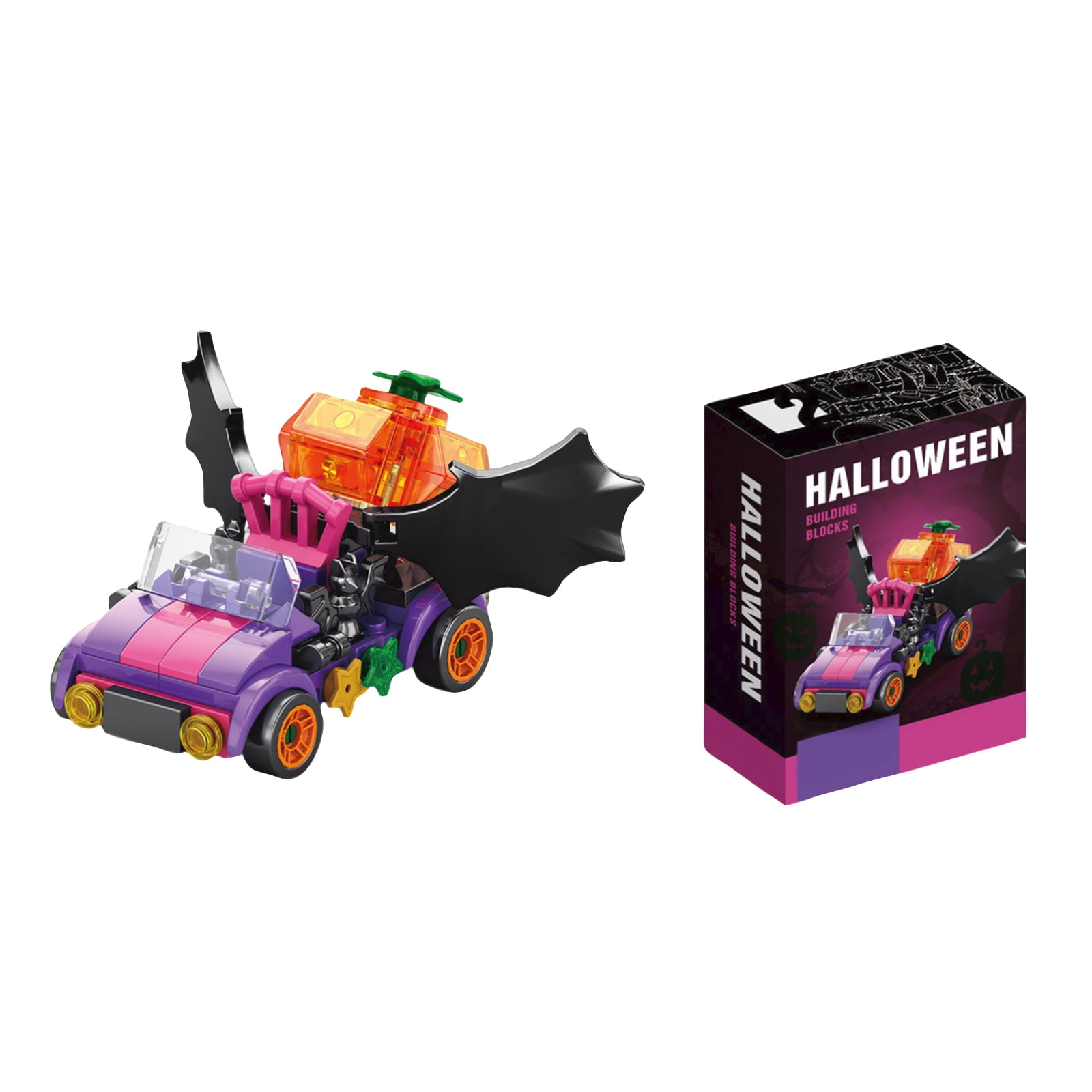 9092-2 Halloween Batmobile Building Blocks 95 Pcs, Spooky Pumpkin Decor ...