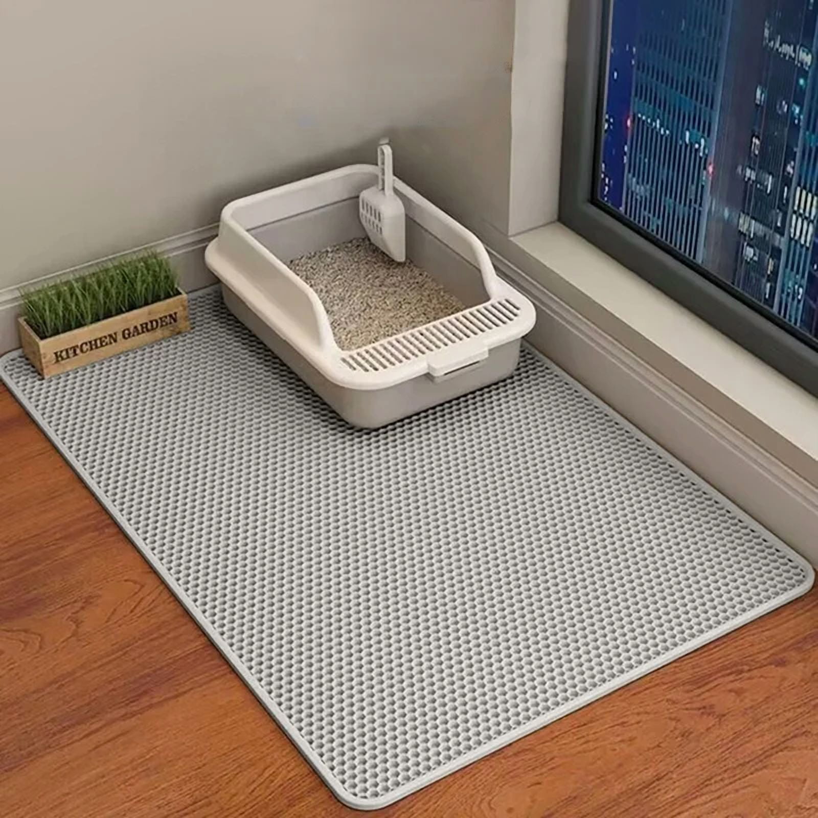 90CMX60CM Cat Litter Mat Waterproof Double Layer Pet Litter Box Mat Pet ...