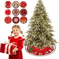 White Christmas Tree Skirt, CXALSSY 24 inches Round Christmas Tree ...