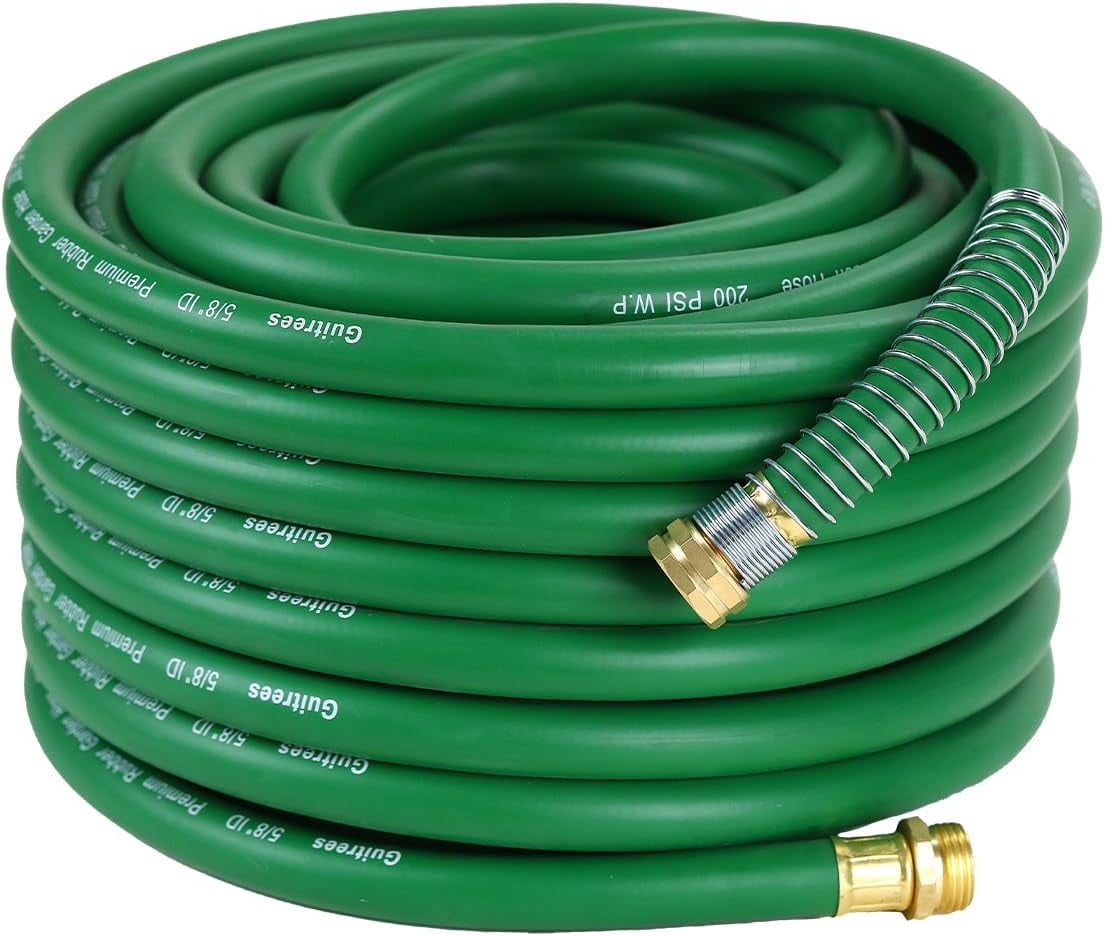 90FT 5/8 Heavy Duty Rubber Garden Hose - 200psi Working, 1000psi Burst ...