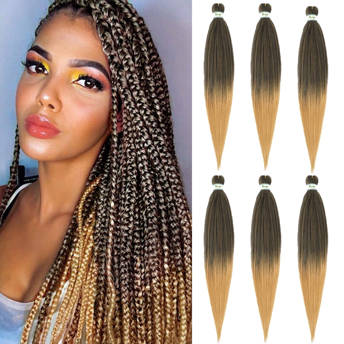 90G/Pack Pre-Stretched Braiding Hair - 22 Inch Natural Hair Extension ...