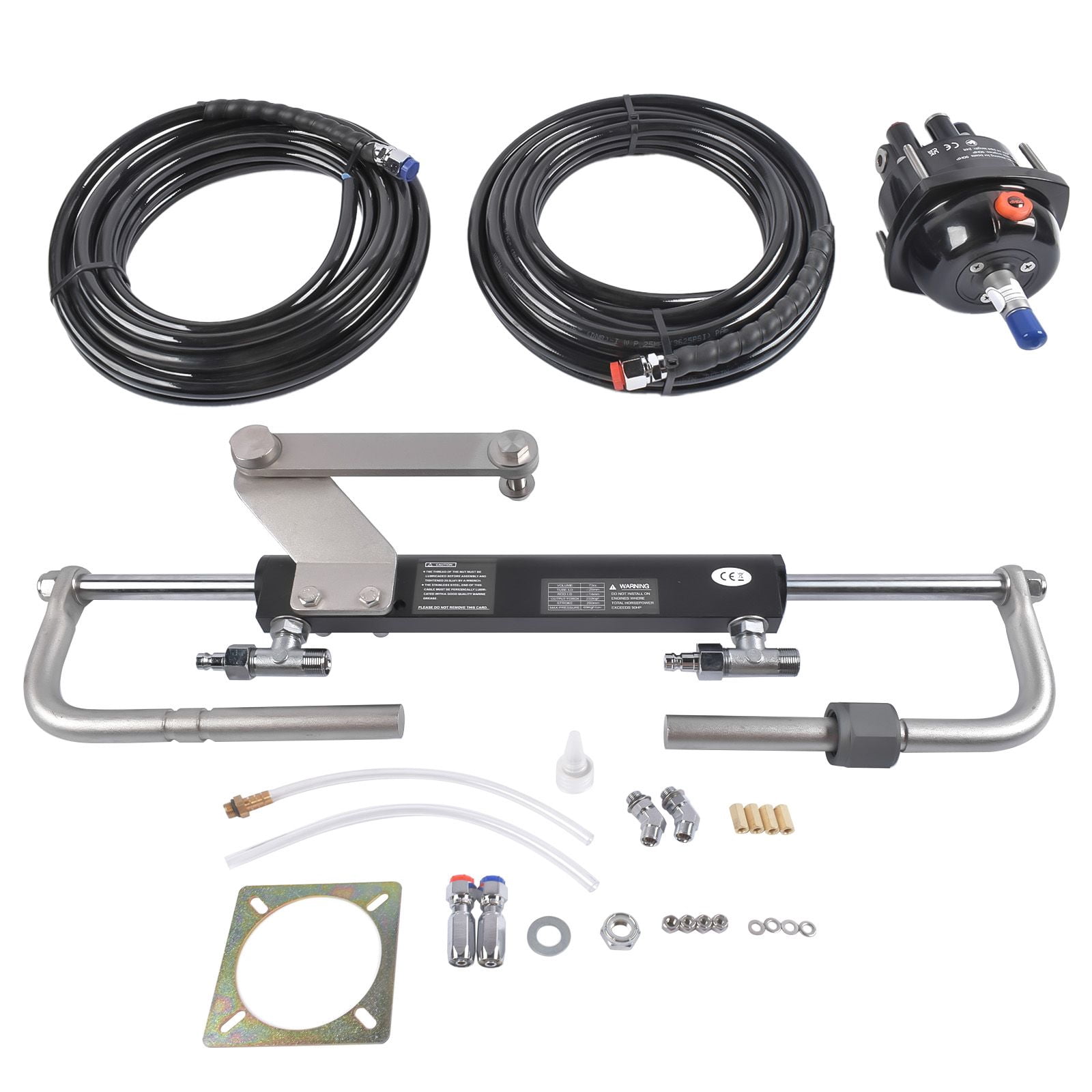 90HP Marine Hydraulic Steering Kit - 232 KGF Output - ≤90HP Outboard ...