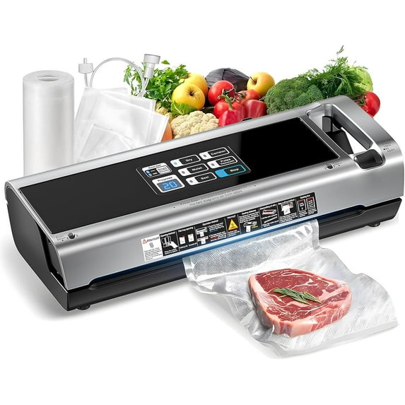 90KPa Portable Vacuum Sealer Machine for Food One-Touch Open Lid ...