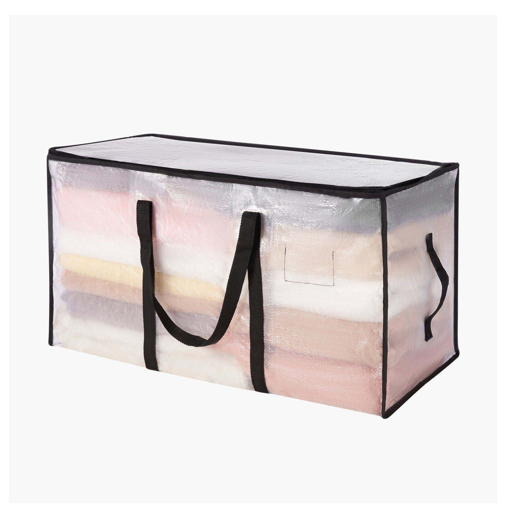 90L Clothes Storage Bags 6 Pack, Clear Plastic Blanket Storage ...