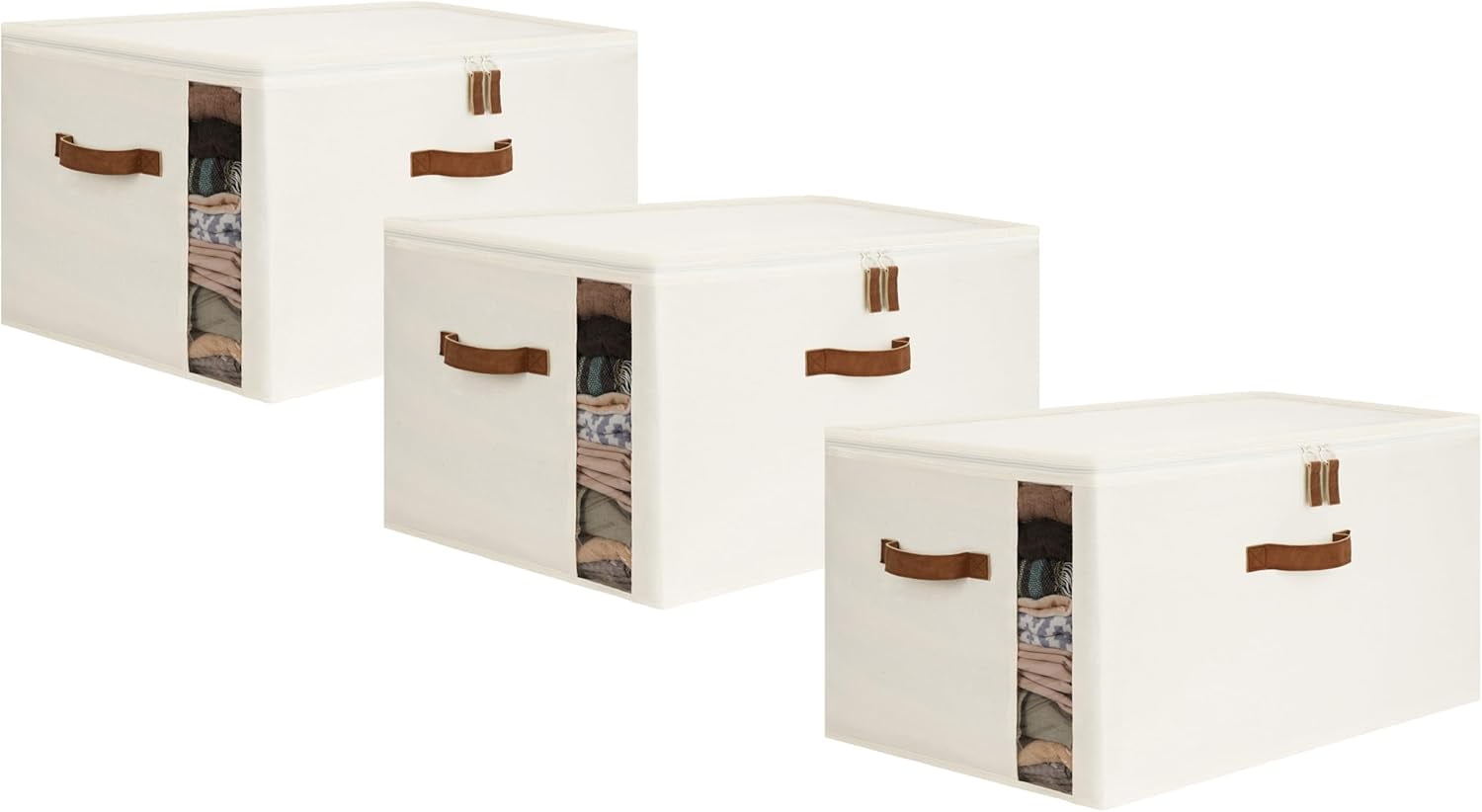 90L Comforter Storage Bags with Handles, Clothing Storage Containers ...