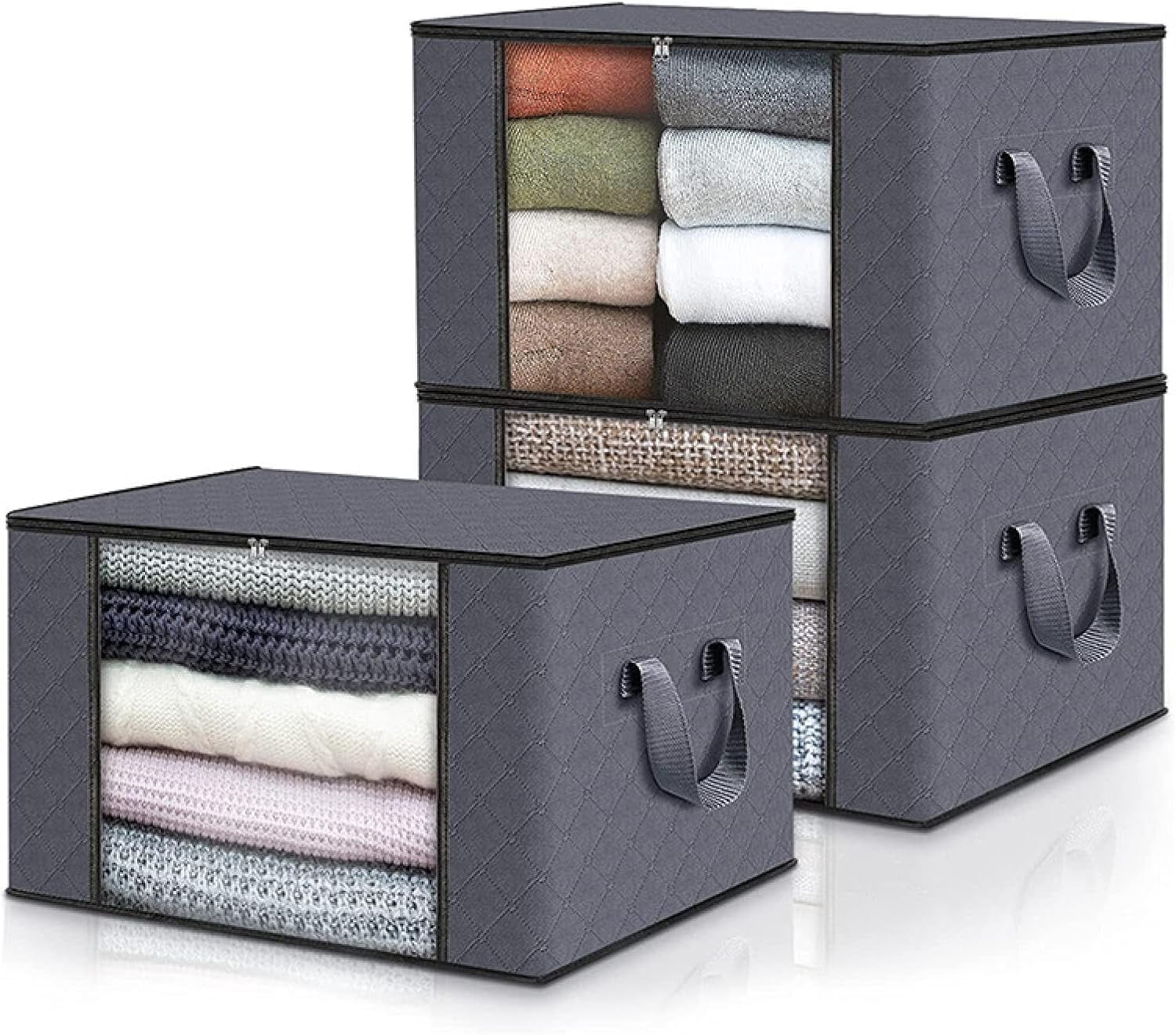 90L Large Storage Bag 6-Pack Closet Storage Box & Locker Household ...
