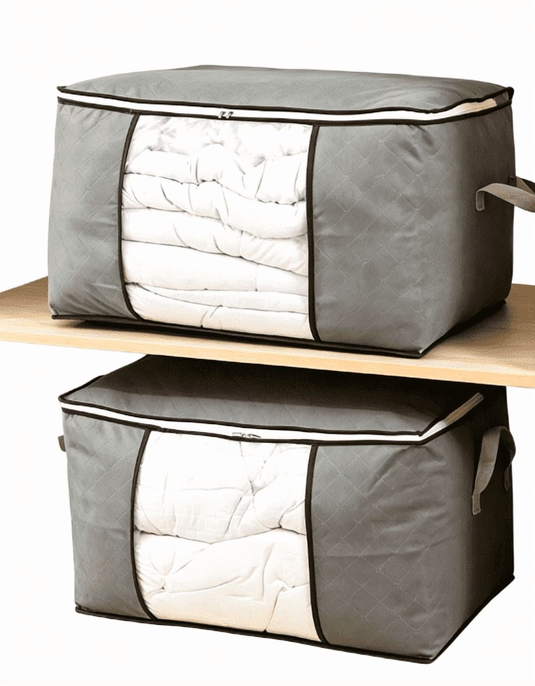 90L Large Storage Bags, 2 Pack Clothe Storage Bins Foldable Closet ...
