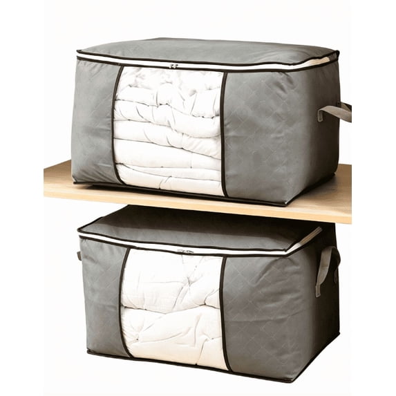 90L Large Storage Bags, 2 Pack Clothe Storage Bins Foldable Closet ...