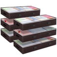 90L Under Bed Storage Bags Foldable Organizer Containers for Linen ...