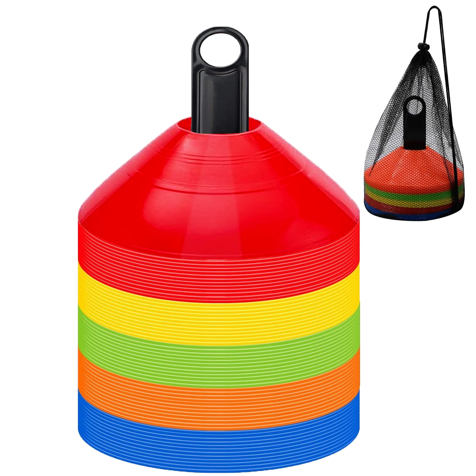 90PCS Soccer Training Cones with Carry Bag for Sports Practice, Indoor ...