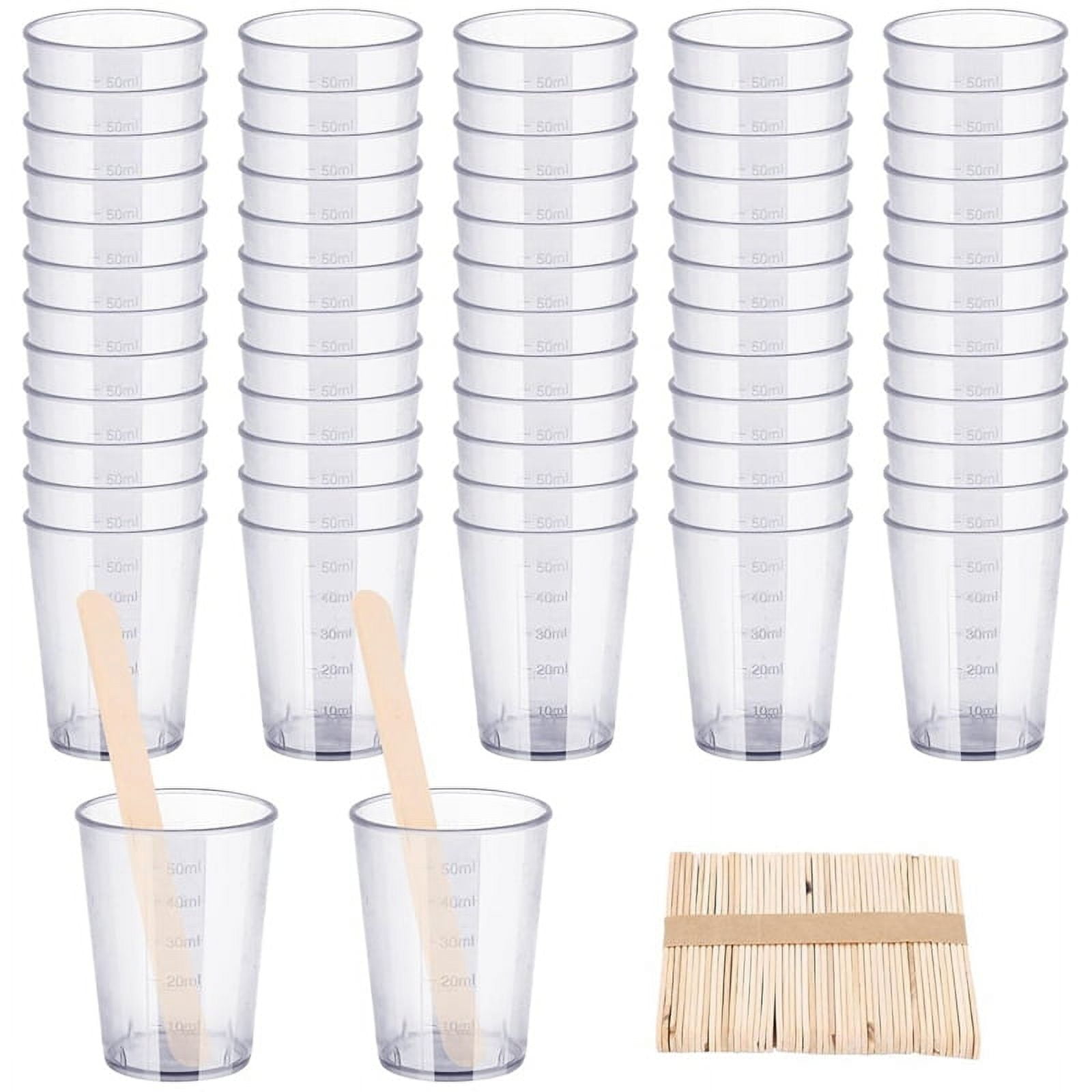 90PCS Epoxy Mixing Cups Kit, 40PCS Graduated Transparent Scale with 50 ...