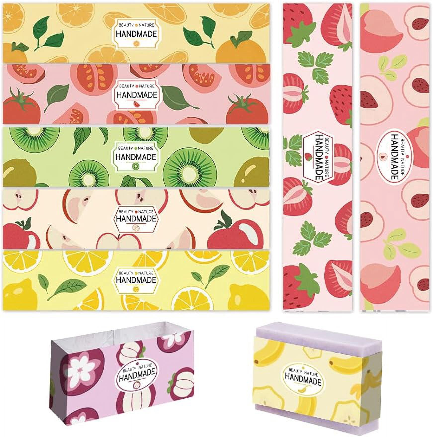 90PCS Handmade Wrap Label Tape Vegetable Vertical Soap Paper Tag Soap ...