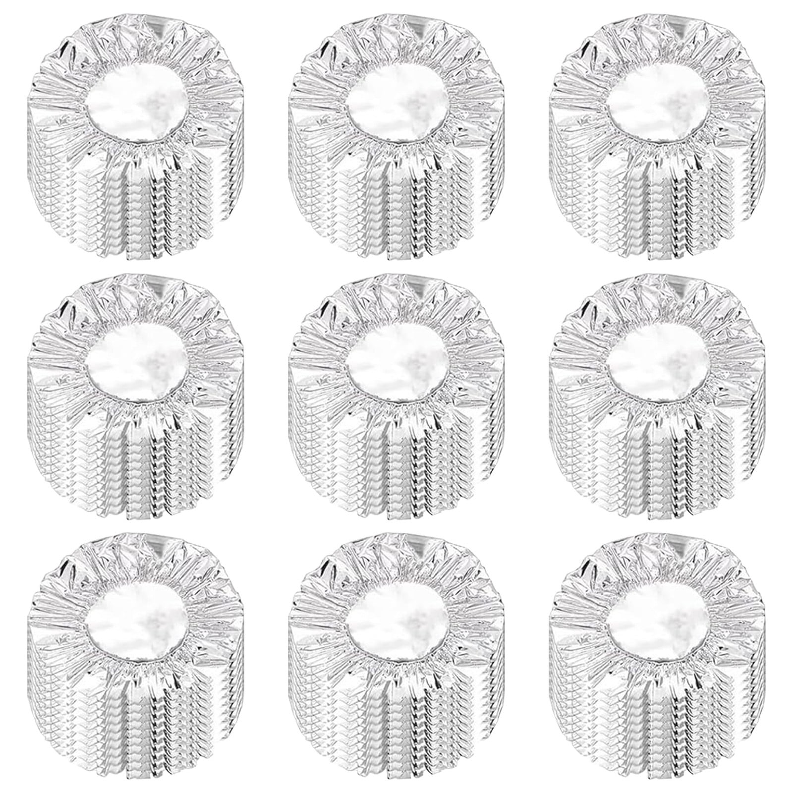 90PCS Reusable Aluminum Foil Food Covers, Elastic Bowl Covers for Food ...