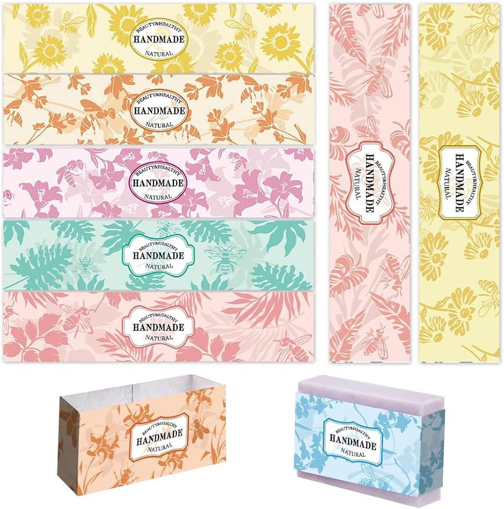 90PCS Soap Packaging Paper Vertical Soap Paper Tag Soap Sleeves Covers ...