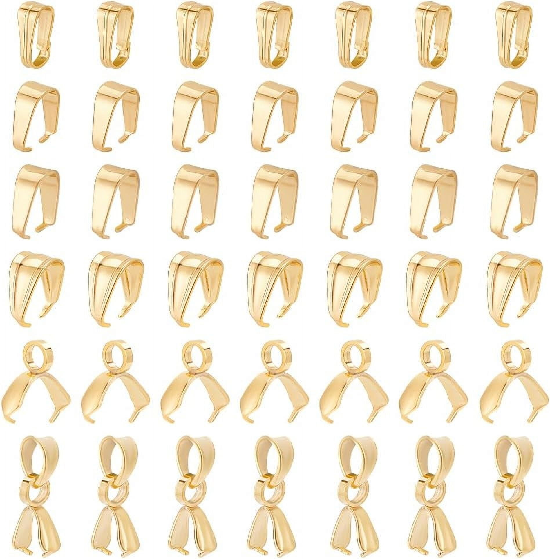 90Pcs 6 Styles Stainless Steel Pinch Clips Clasp Ice Pick Pinch Bails ...