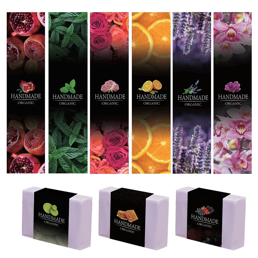 90Pcs 9 Colors Soap Paper Tag Rectangle with Friut and Word Both Sides ...
