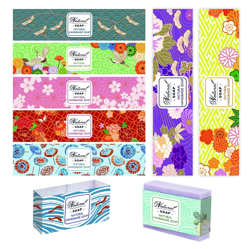 90Pcs 9 Style Japanese Zephyr Theme Handmade Soap Paper Tag Both Sides ...