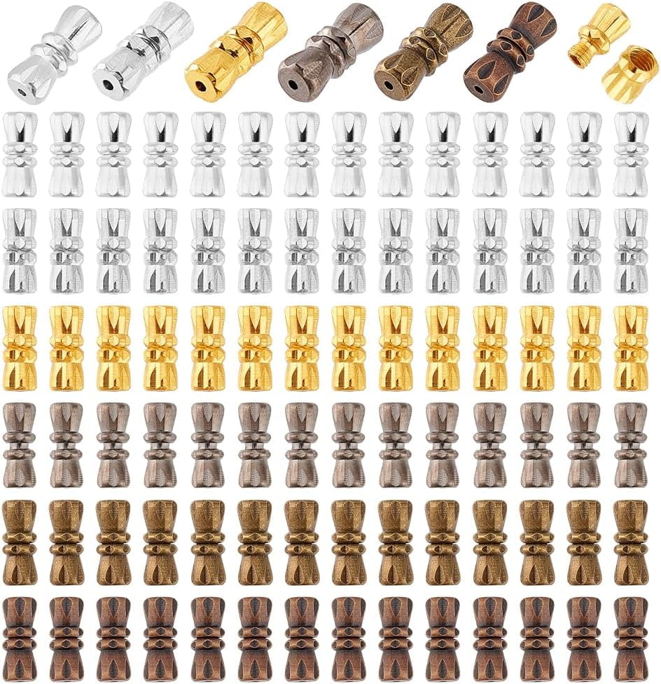 90Pcs Barrel Screw Clasps Brass Screw Twist Clasps Necklace Screw ...