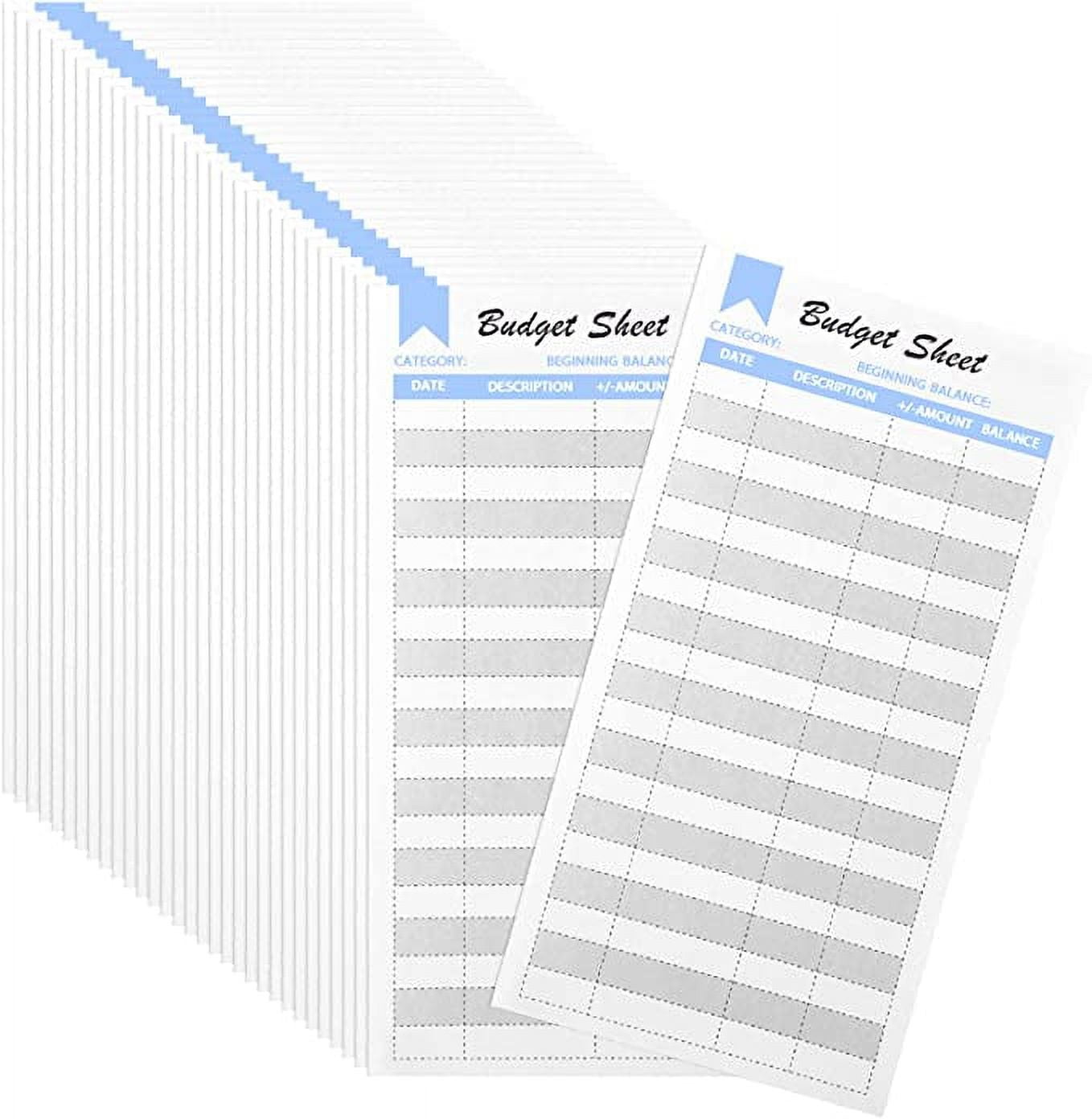 90Pcs Expense Budget Sheets, Bill Organizer for A6 Budget Binder, Cash ...