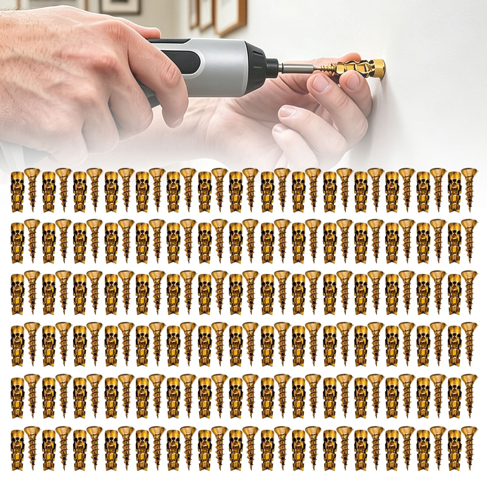 90Pcs Heavy Duty Hollow Wall Anchors with Screws,Door Hinge Screw Hole ...